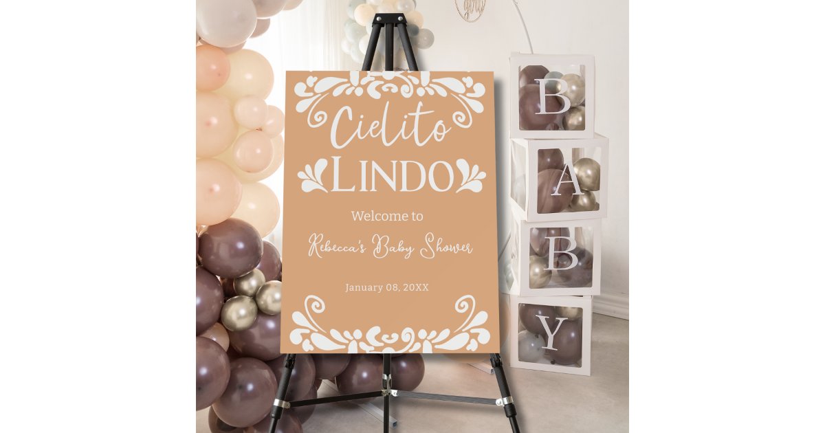 Cielito Lindo Mexican Fiesta Neutral Baby Shower Foam Board | Zazzle