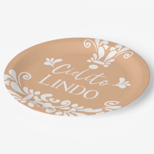 Cielito Lindo Mexican Fiesta Neutral Baby Shower Paper Plates | Zazzle