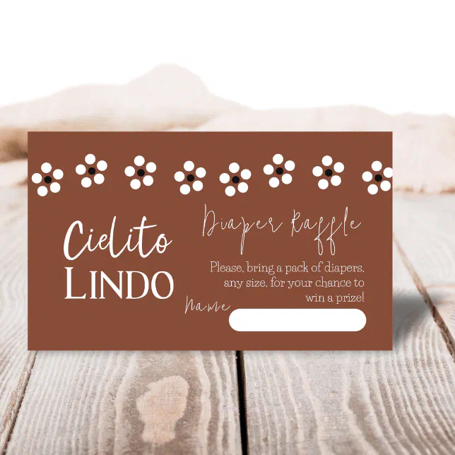 Cielito Lindo Talavera Mexican Baby Shower Diaper Enclosure Card | Zazzle