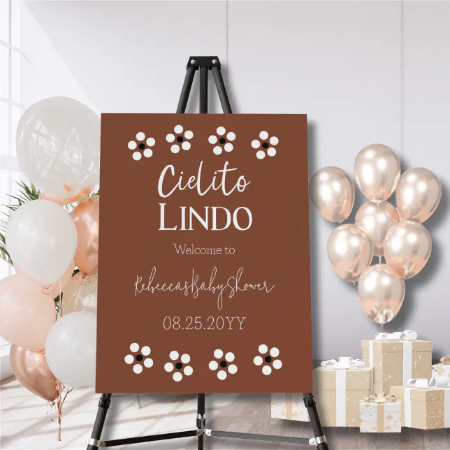 Cielito Lindo Talavera Mexican Baby Shower Welcome Foam Board | Zazzle