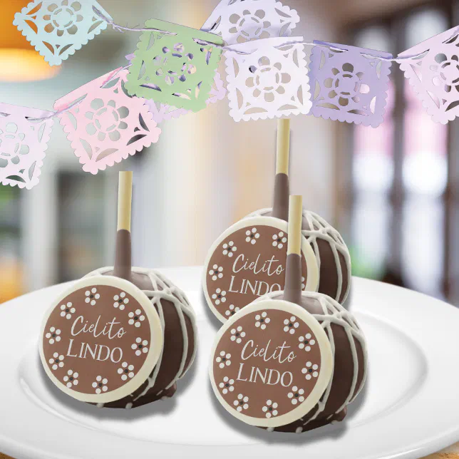 Cielito Lindo Talavera Mexican Fiesta Baby Shower Cake Pops | Zazzle