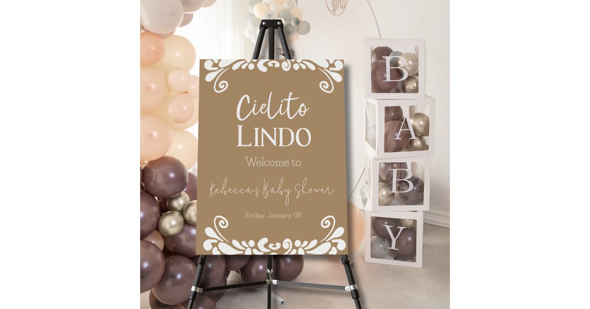 Cielito Lindo Talavera Mexican Fiesta Baby Shower Foam Board | Zazzle