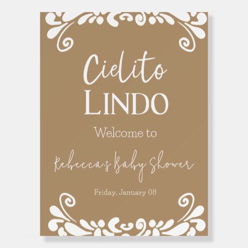 Cielito Lindo Talavera Mexican Fiesta Baby Shower Foam Board | Zazzle