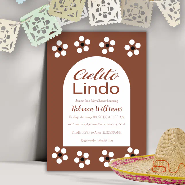 Cielito Lindo Talavera Mexican Fiesta Baby Shower Invitation | Zazzle