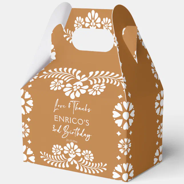 Cielito lindo terracotta 3rd birthday favors favor boxes | Zazzle
