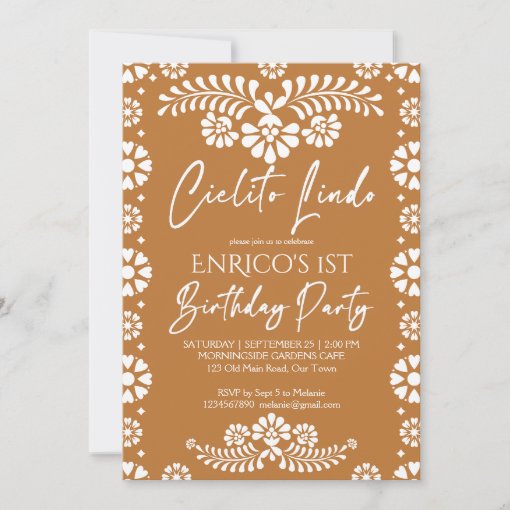 Cielito lindo terracotta Mexican birthday party Invitation | Zazzle
