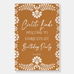 Cielito lindo terracotta Mexican birthday welcome Foam Board | Zazzle