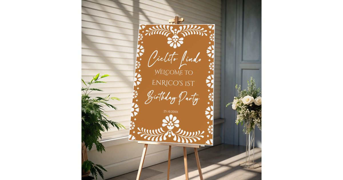 Cielito lindo terracotta Mexican birthday welcome Foam Board | Zazzle
