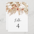 CIERA Boho Terracotta Pampas Desert Table Numbers | Zazzle