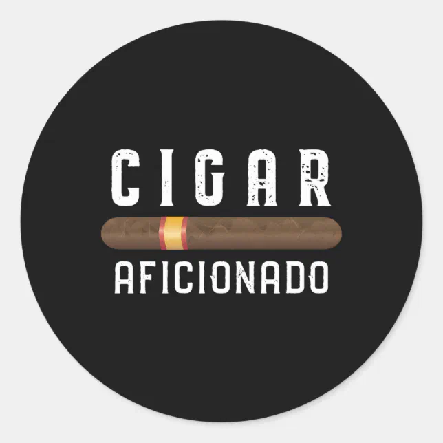Cigar Aficionado Cigar Smoking Rolling Classic Round Sticker | Zazzle