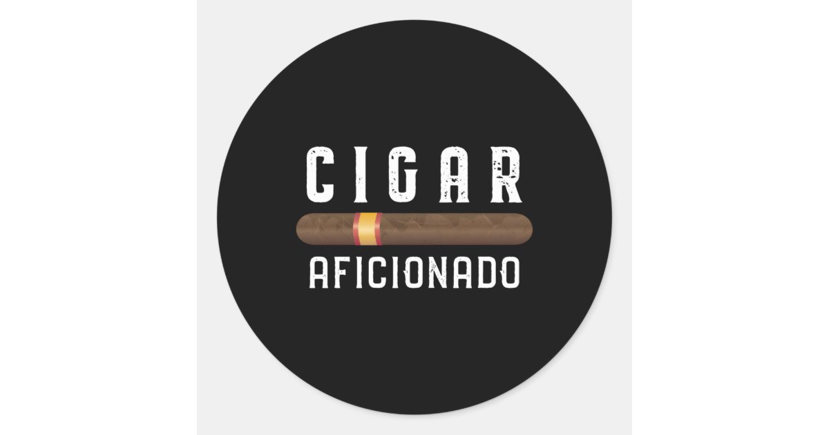 Cigar Aficionado Cigar Smoking Rolling Classic Round Sticker | Zazzle