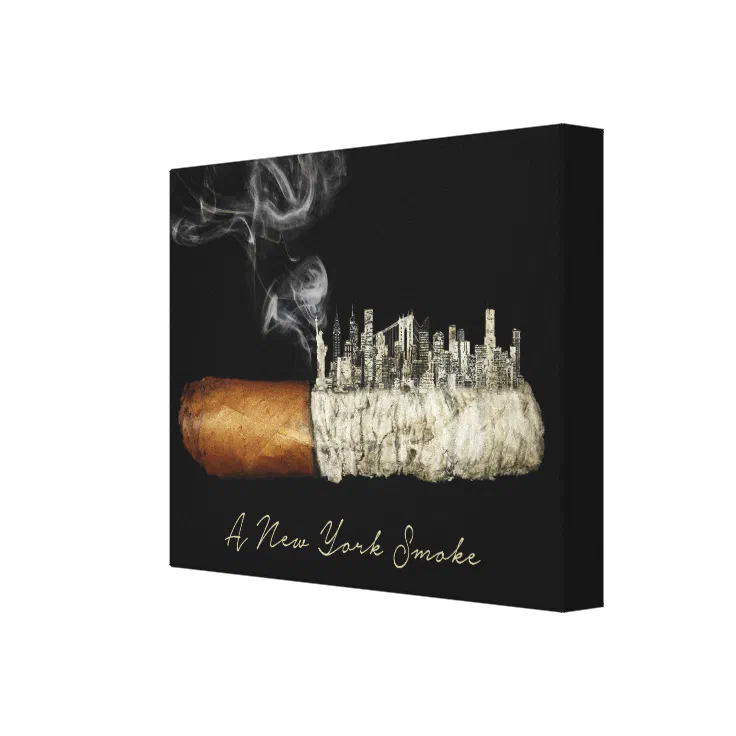 Cigar Art, New York City Poster, Cigar Print, Nyc Canvas Print | Zazzle