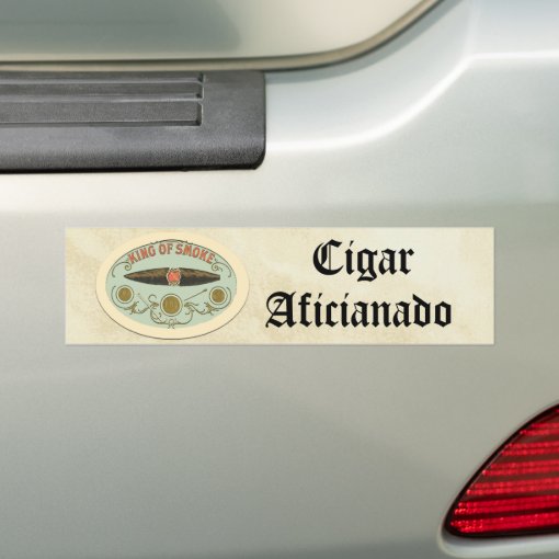 Cigar Lovers King of Smoke Bumper Sticker | Zazzle