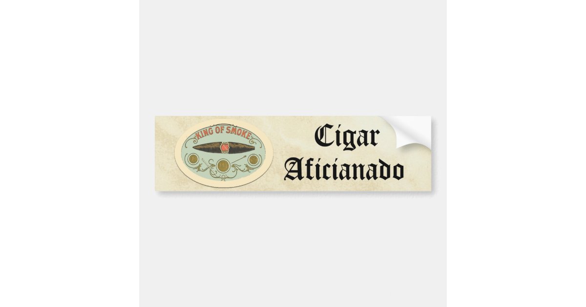 Cigar Lovers King of Smoke Bumper Sticker | Zazzle