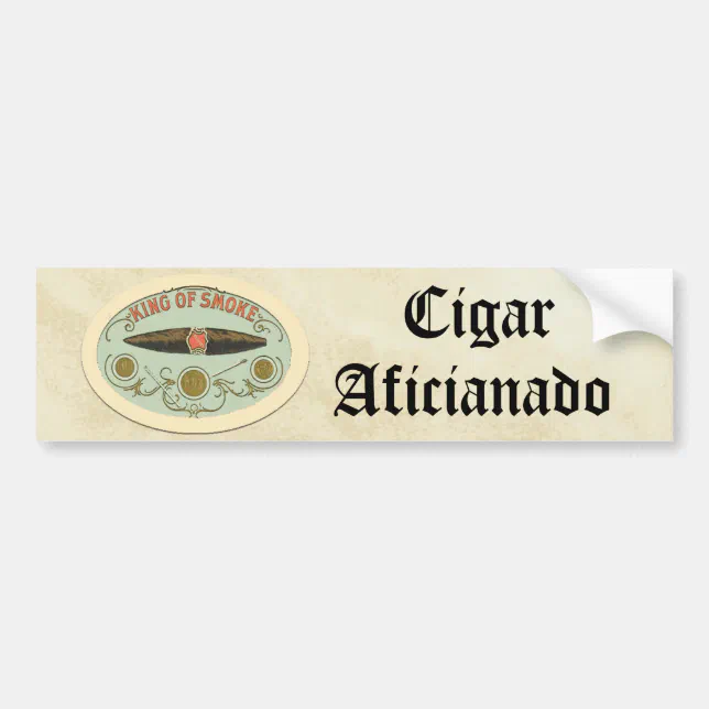 Cigar Lovers King of Smoke Bumper Sticker | Zazzle