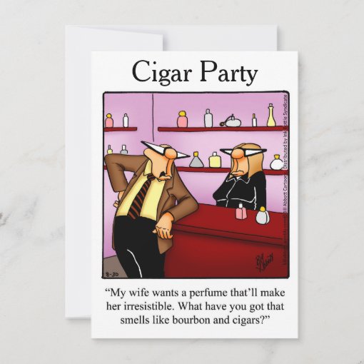 Cigar Party Humorous Invitations | Zazzle
