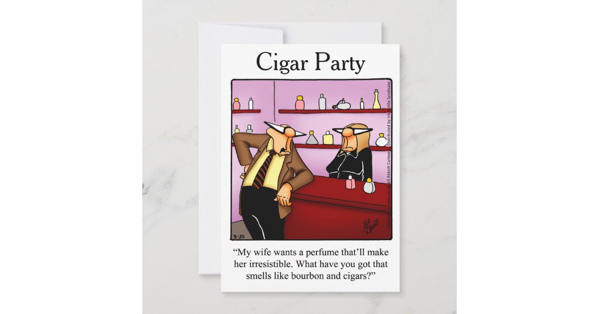 Cigar Party Humorous Invitations | Zazzle
