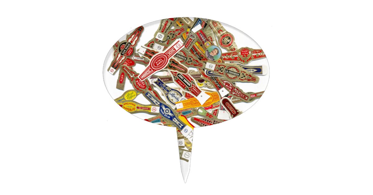 Cigar Ring Wrappers Cake Topper | Zazzle