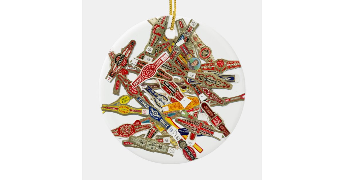 Cigar Ring Wrappers Ceramic Ornament | Zazzle