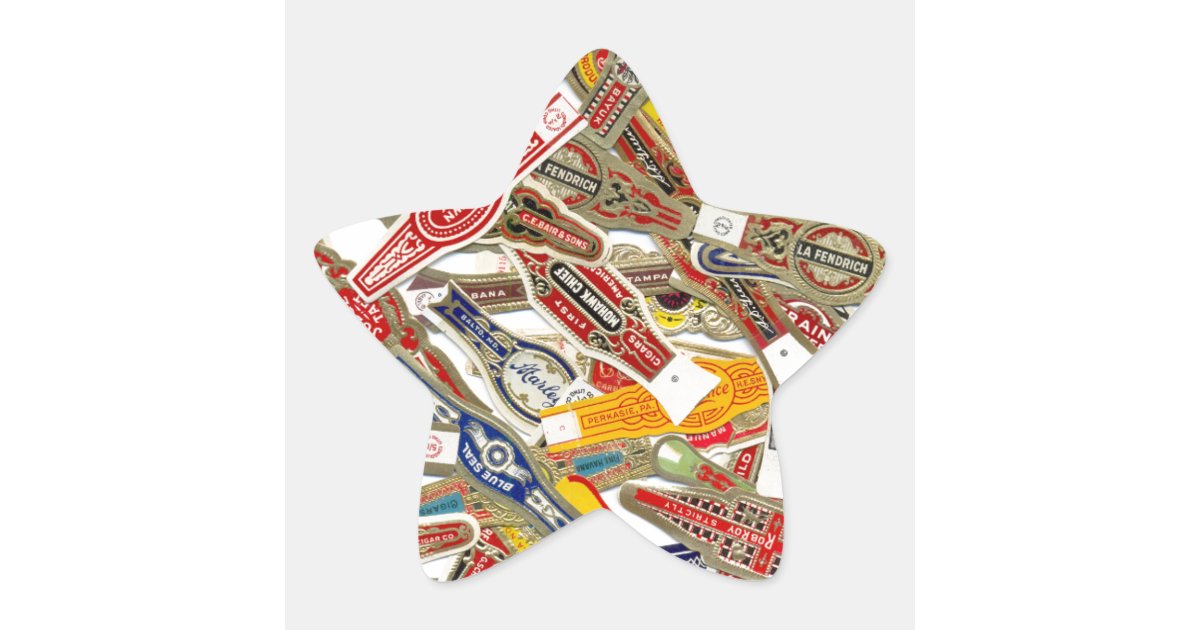 Cigar Ring Wrappers Star Sticker | Zazzle