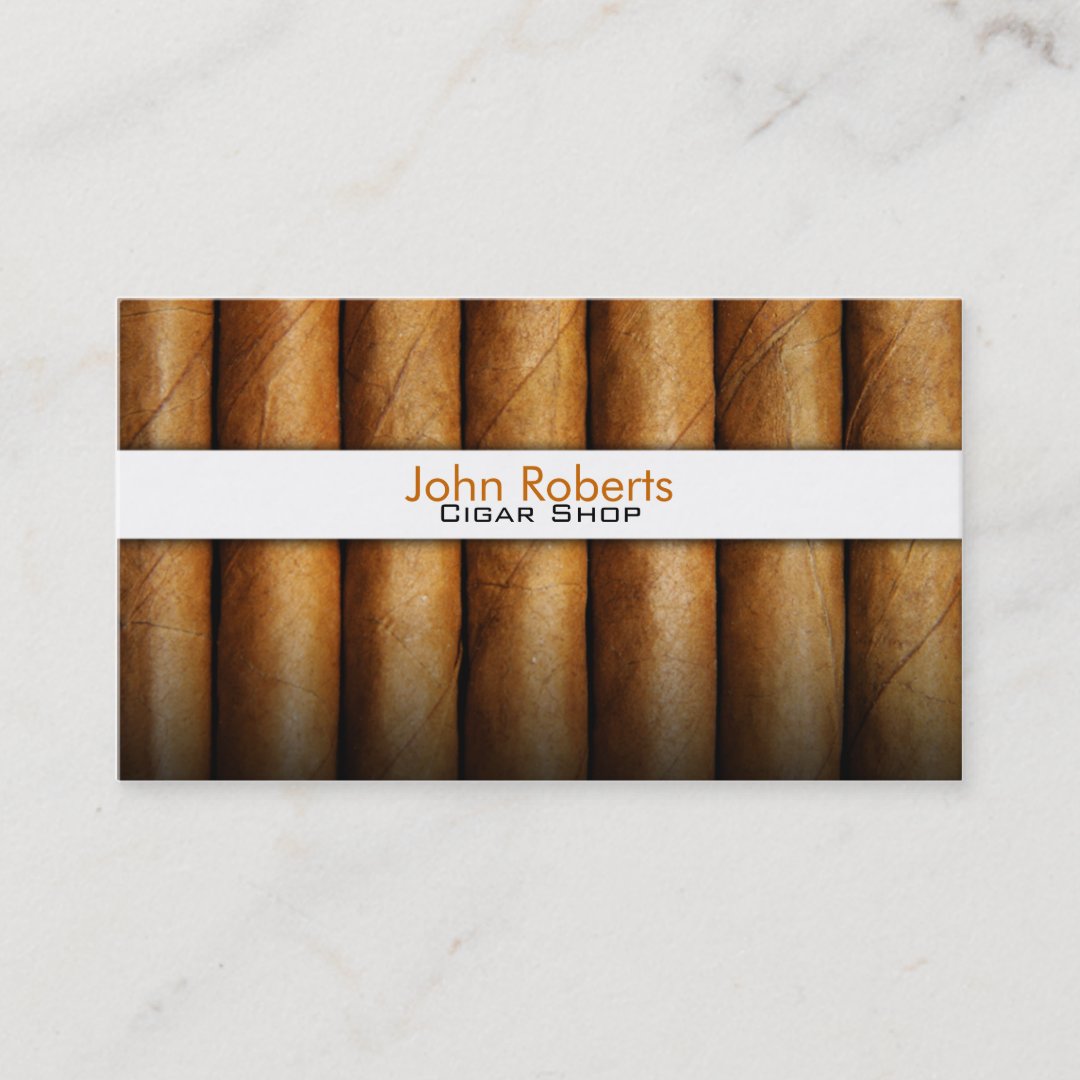 Cigar shop business card | Zazzle