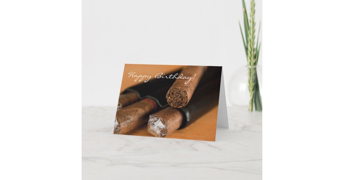 Cigar Smoker Birthday Card | Zazzle