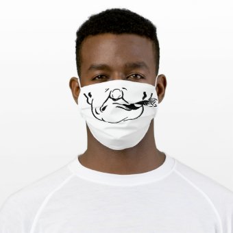 CIGAR SMOKING FACE MASK | Zazzle