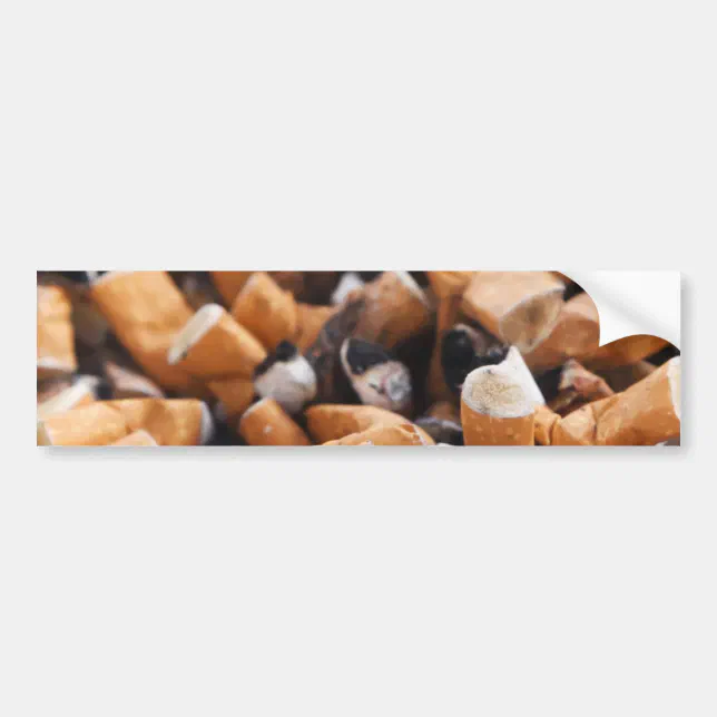 Cigarette Butts Bumper Sticker | Zazzle