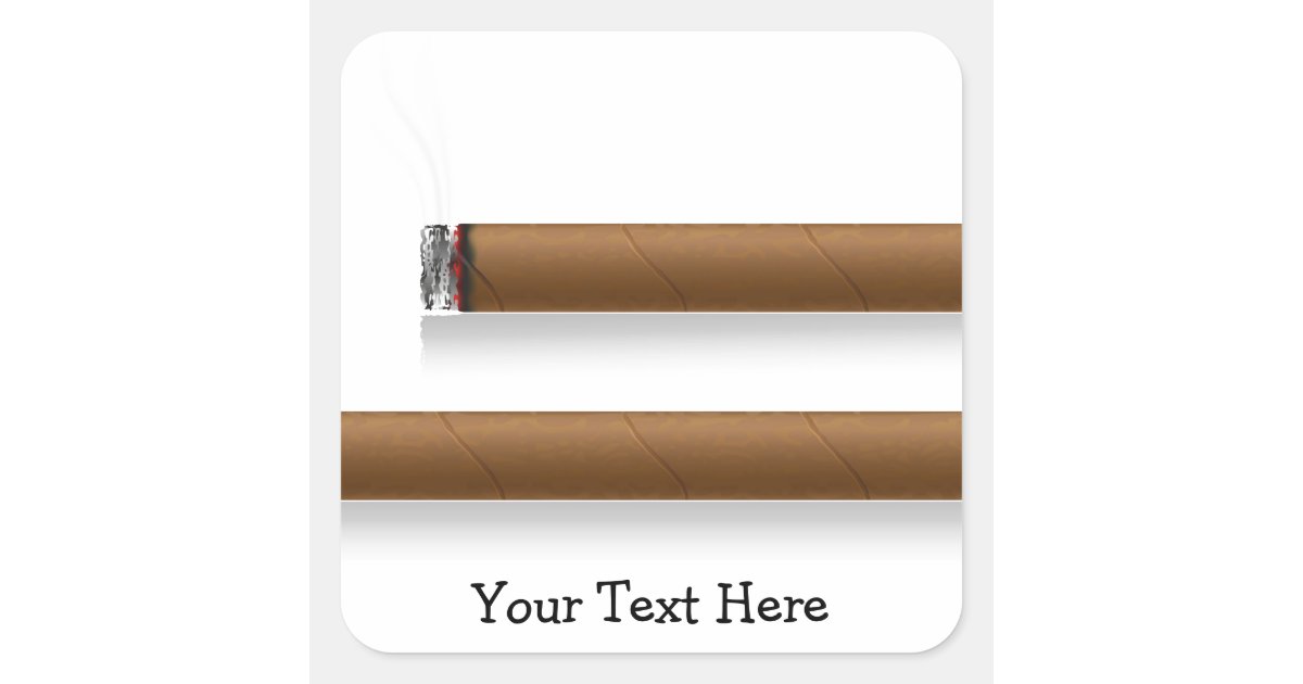Cigars (personalized) square sticker | Zazzle