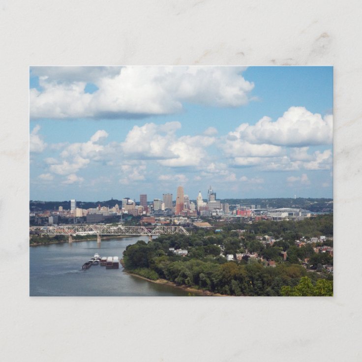 Cincinnati Cityscape Postcard | Zazzle