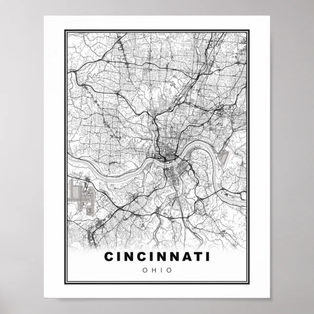 Cincinnati Map Poster | Zazzle