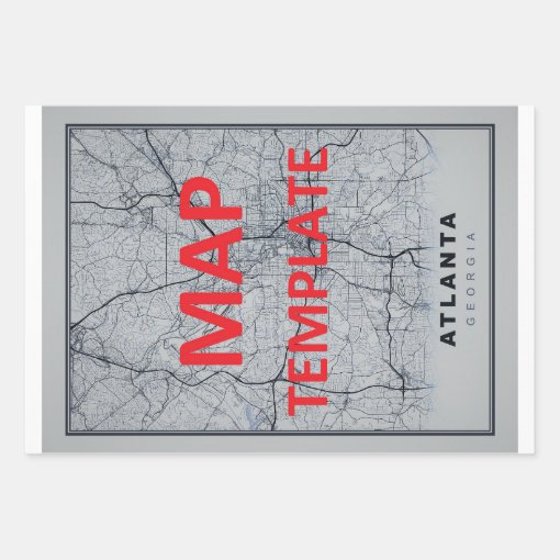 Cincinnati Map Wrapping Paper Sheets | Zazzle