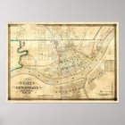 Vintage Map of Cincinnati Ohio (1915) Poster | Zazzle.com