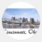 Cincinnati Skyline Classic Round Sticker | Zazzle.com