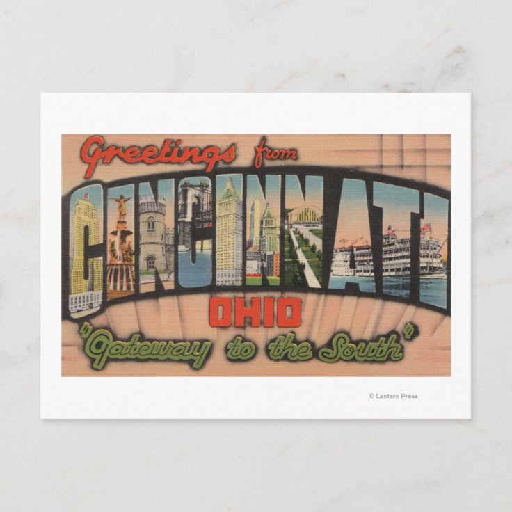 Cincinnati, Ohio (Gateway to the South) Postcard | Zazzle