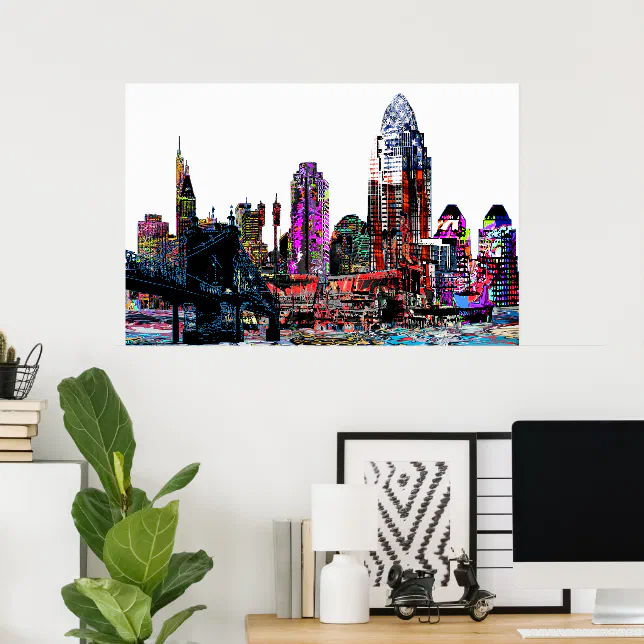 Cincinnati, Ohio in graffiti Poster | Zazzle