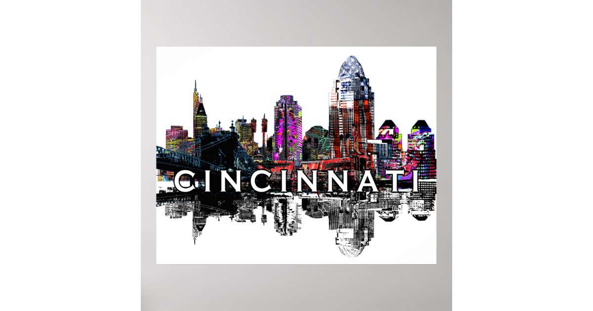 Cincinnati, Ohio in graffiti Poster | Zazzle