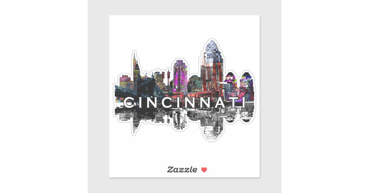Cincinnati, Ohio in graffiti Sticker | Zazzle