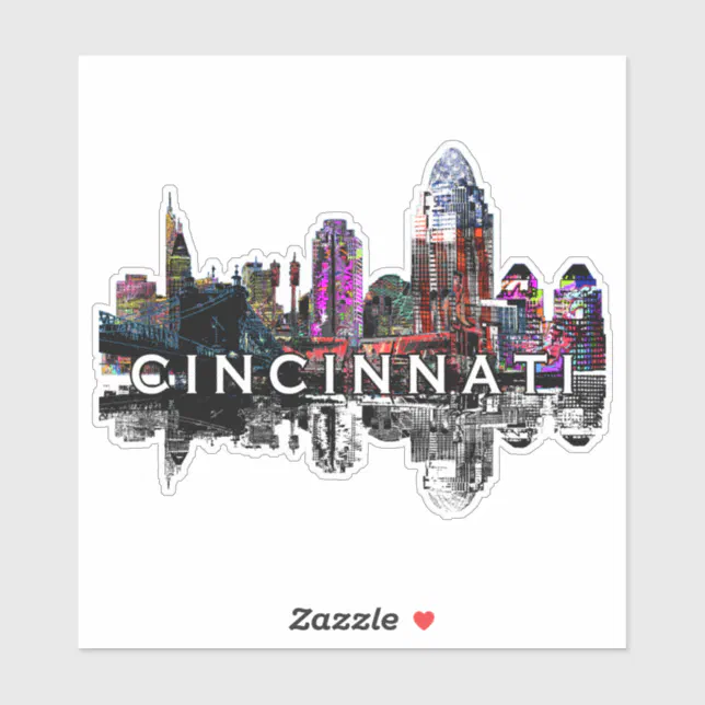 Cincinnati, Ohio in graffiti Sticker | Zazzle