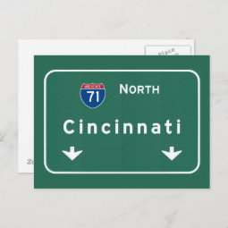Cincinnati Ohio oh Interstate Highway Freeway : Postcard | Zazzle
