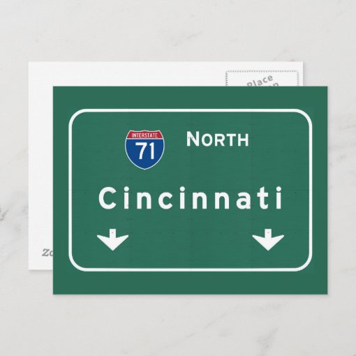 Cincinnati Ohio oh Interstate Highway Freeway : Postcard | Zazzle