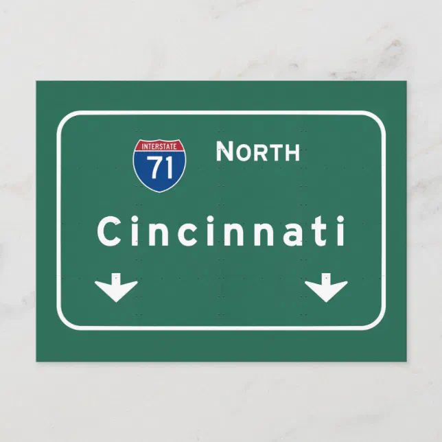 Cincinnati Ohio oh Interstate Highway Freeway : Postcard | Zazzle