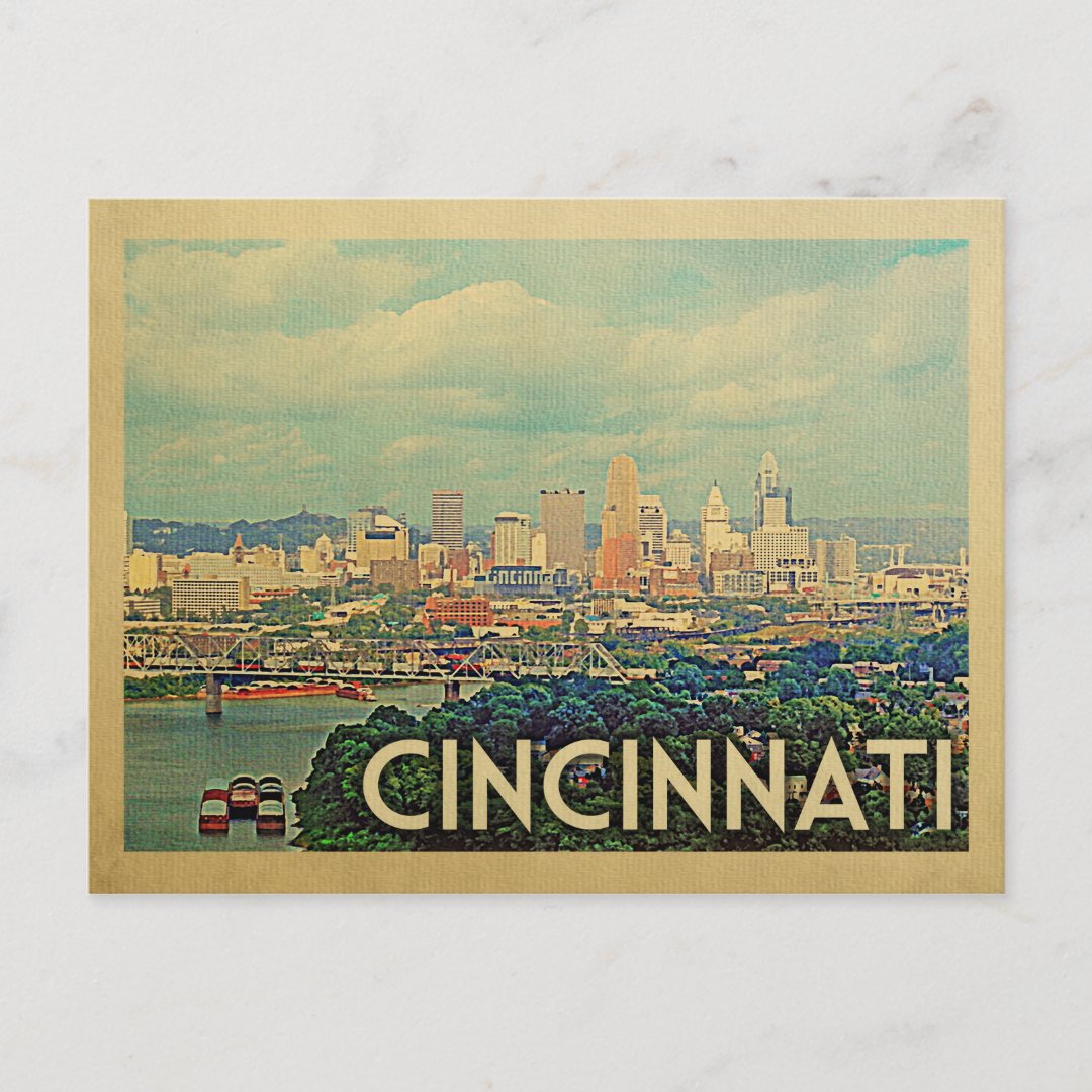 Cincinnati Ohio Postcard Vintage Travel | Zazzle