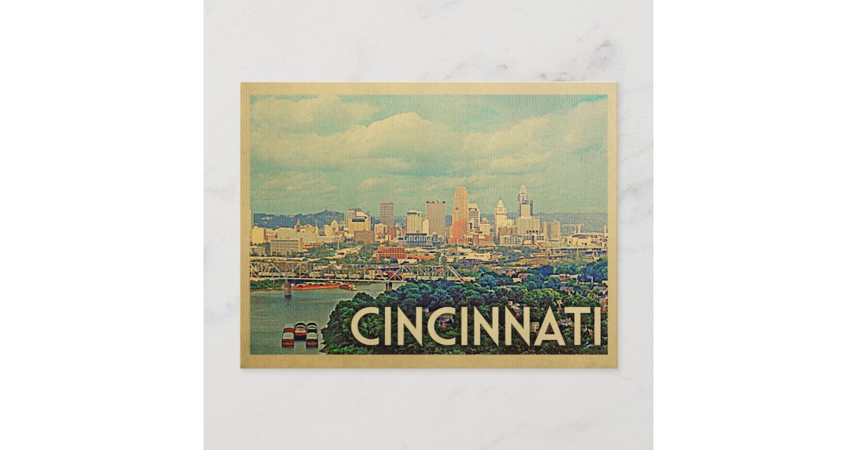 Cincinnati Ohio Postcard Vintage Travel | Zazzle