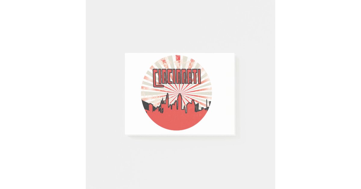 Cincinnati Ohio Retro Circle Post-it Notes | Zazzle