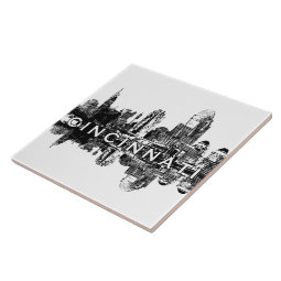 Cincinnati, Ohio skyline Ceramic Tile | Zazzle