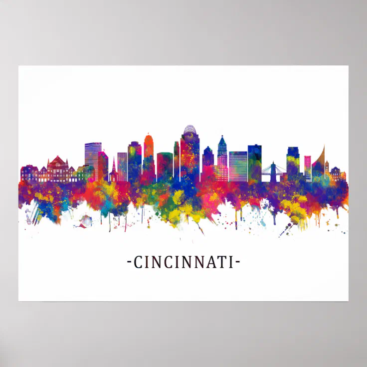 Cincinnati Ohio Skyline Poster | Zazzle