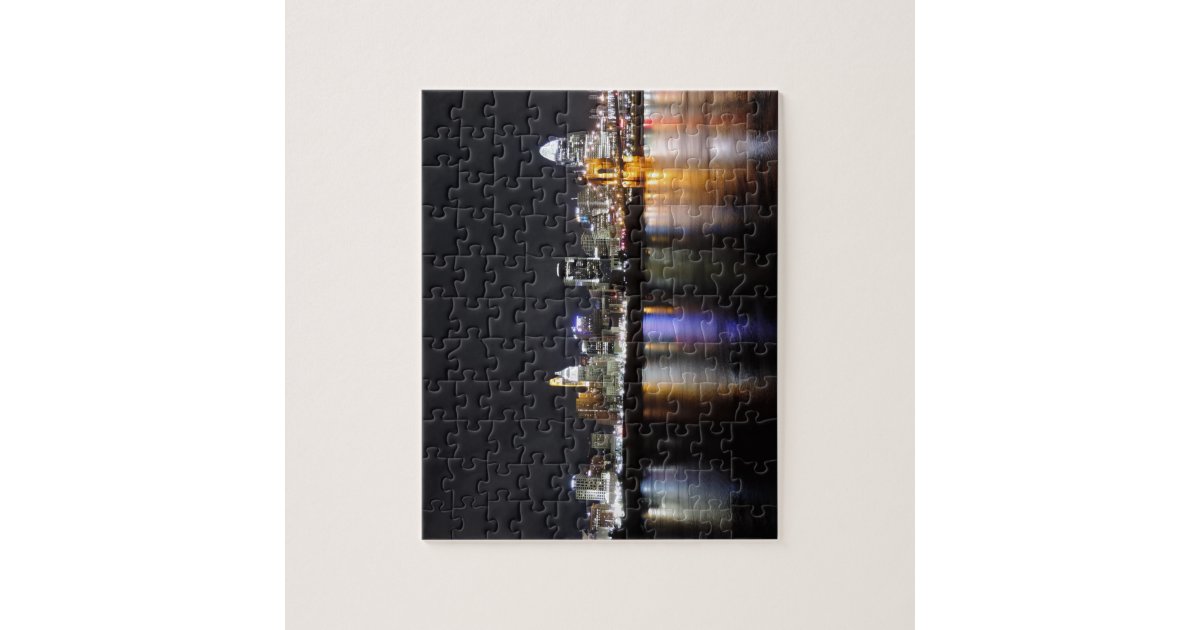Cincinnati skyline at night jigsaw puzzle | Zazzle