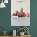Cincinnati Skyline, Cincinnati Poster, Ohio Art Poster | Zazzle