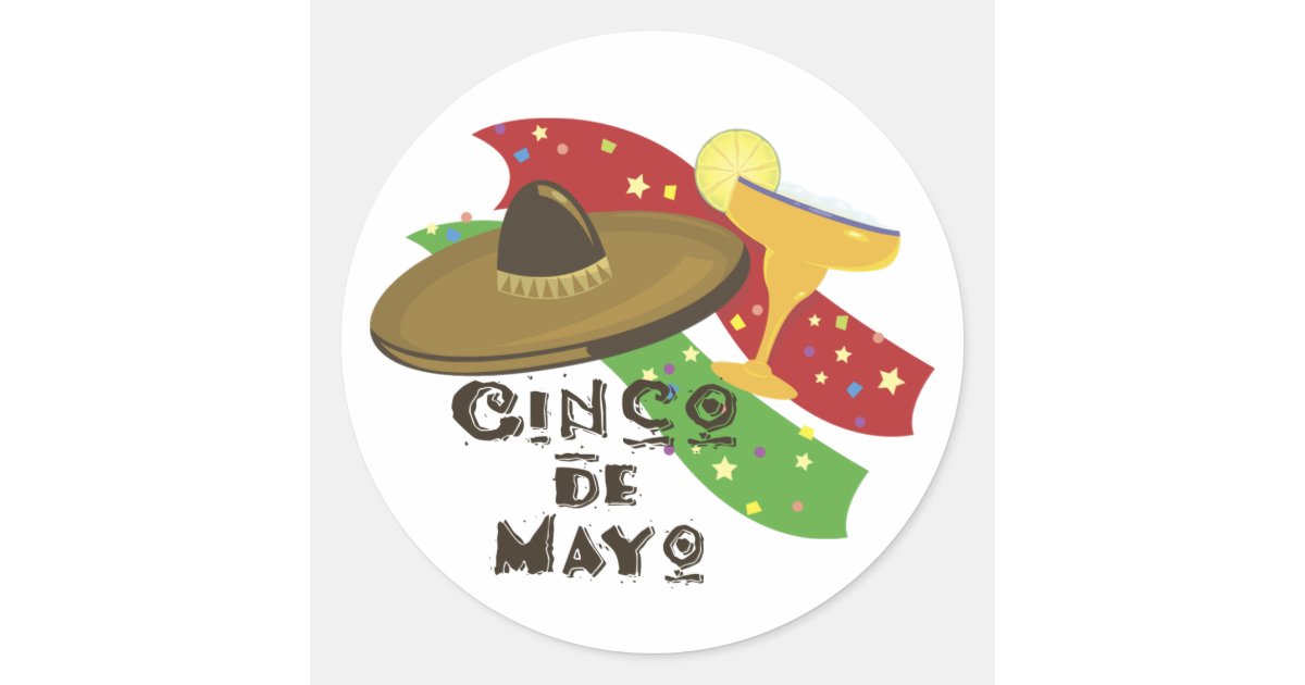 Cinco de Mayo Classic Round Sticker | Zazzle